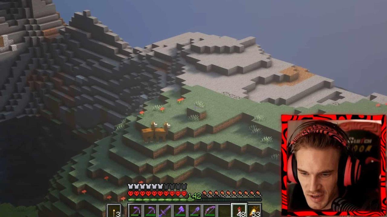 PewDiePie is playing Minecraft again for the first time in a long while ...